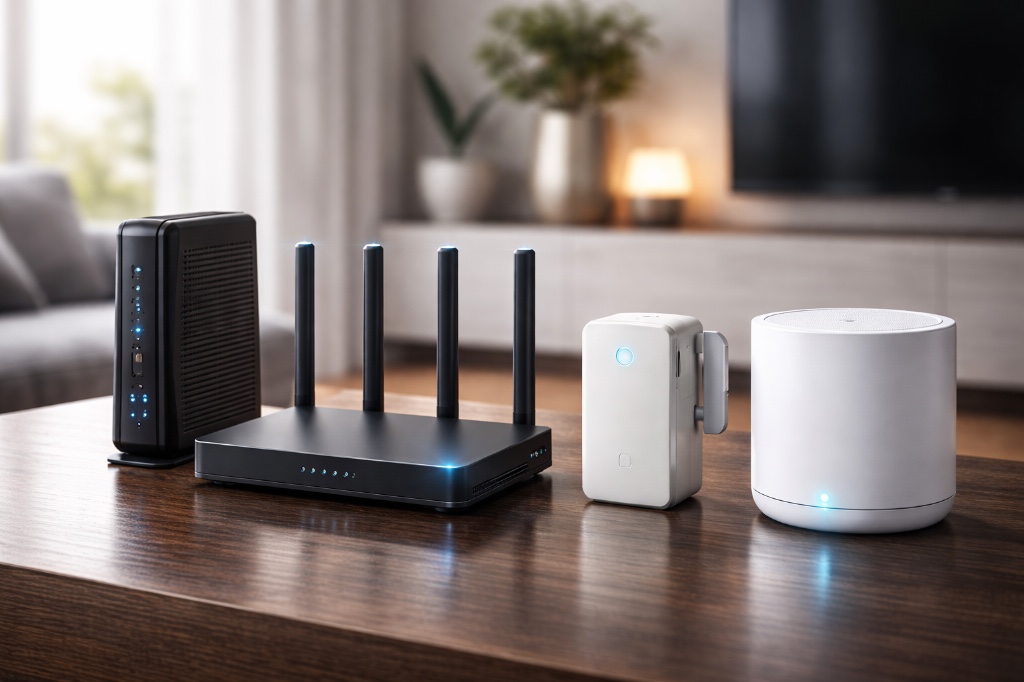 Modem, roteador, repetidor e mesh: diferenças em 2026